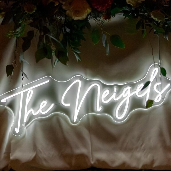 Custom Wedding Name Neon Sign, Battery Operated Upgrade Available ...