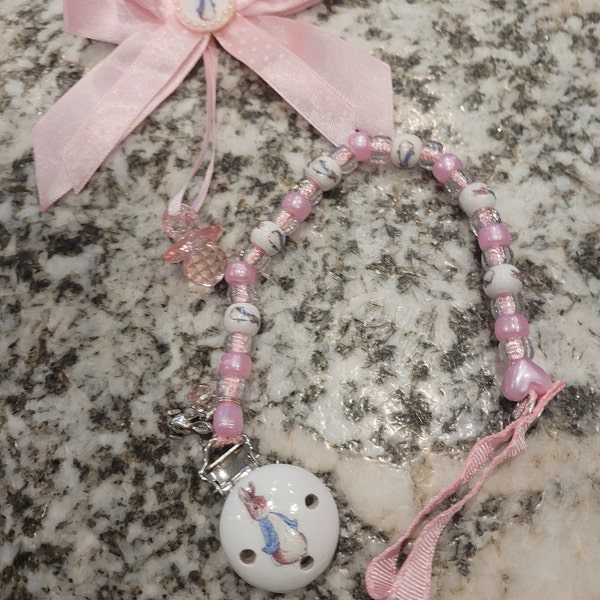 New! Beautiful Beatrix Potter Peter Rabbit Personalised Dummy Pacifier ...