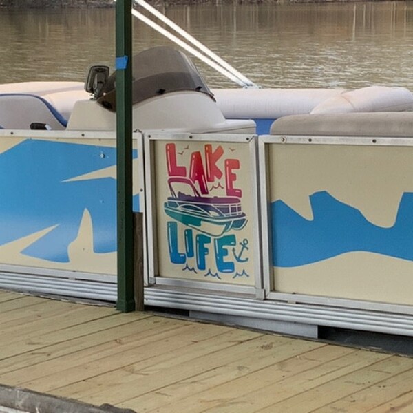 Pontoon Boat Svg Boat Lake Life Quote Pontoon Boat Svg Print Decal ...