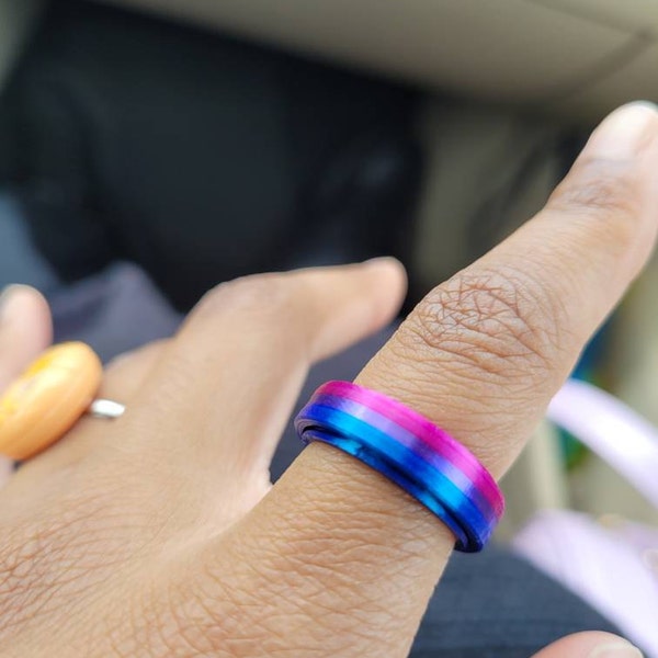 LGBTQ Fidget Rings, Pride Flag Fidget Rings, Pride Month, LGBTQ Flag ...