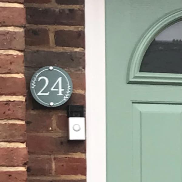 Modern Round Door Number Sign, House Number Plaque - Etsy
