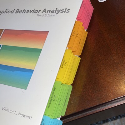 SNABAFIED Cooper Tabs BCBA Exam Study Materials Cooper Textbook Tabs ...