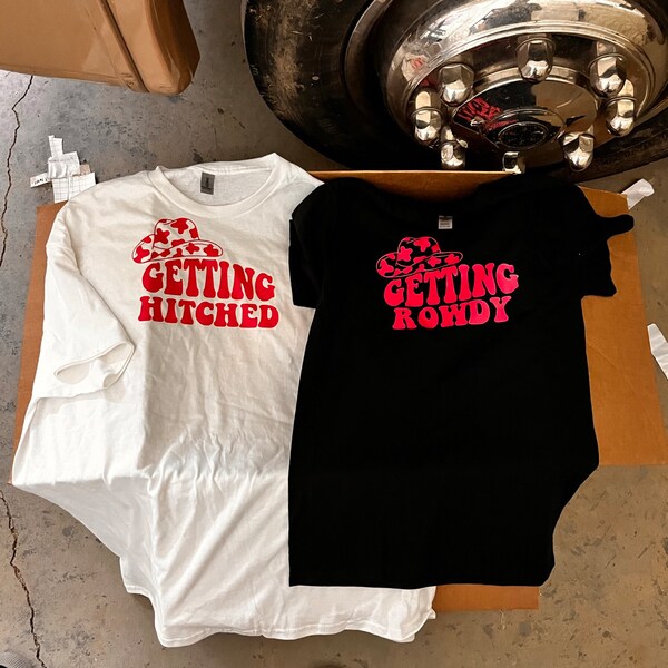 Getting Hitched Getting Rowdy SVG, Bachelorette Party Svg, Bridesmaid ...