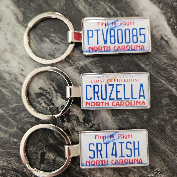 California License Plate Keychain Custom Car Keychain License Plate ...
