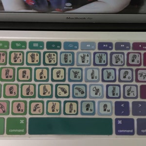 37 ASL Alphabet Keyboard Stickers Sign Language Stickers - Etsy