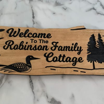 Custom Rustic Cottage Sign Custom Engraved Lakehouse Sign Outdoor ...