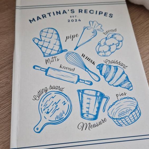 Bread Baking Recipe Book Customised Bake Journal Personalized for Baker ...