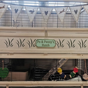 Personalised Rabbit Hutch Door Sign 20 Colour Options - Etsy