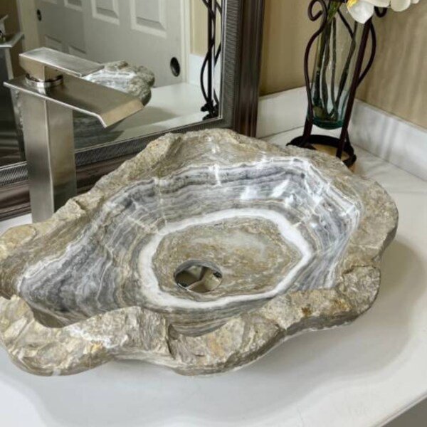 Small Onyx Centerpiece - Onyx Bowl - Decorative Bowl - Stone Bowl ...