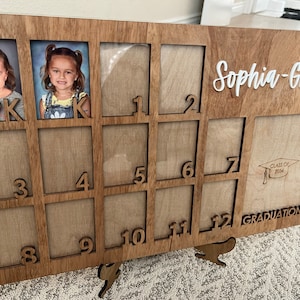 School Years Photo Frame Pre K Grade 12 to Graduation Picture Frame ...