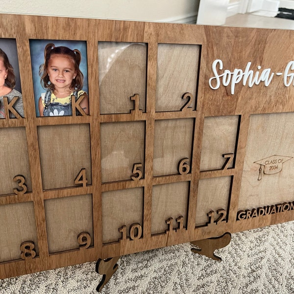 School Years Photo Frame * Pre K Grade 12 to Graduation Picture Frame ...