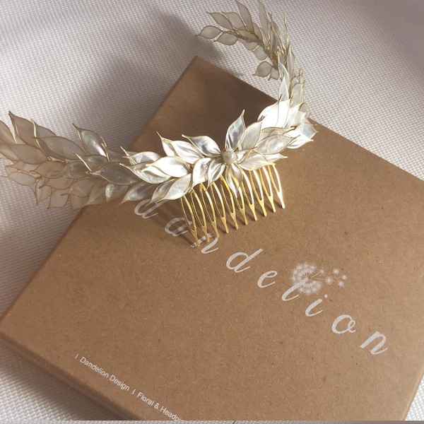 Carnation Floral Hair Comb, Flower Hair Comb, Rose Wedding Headpiece ...