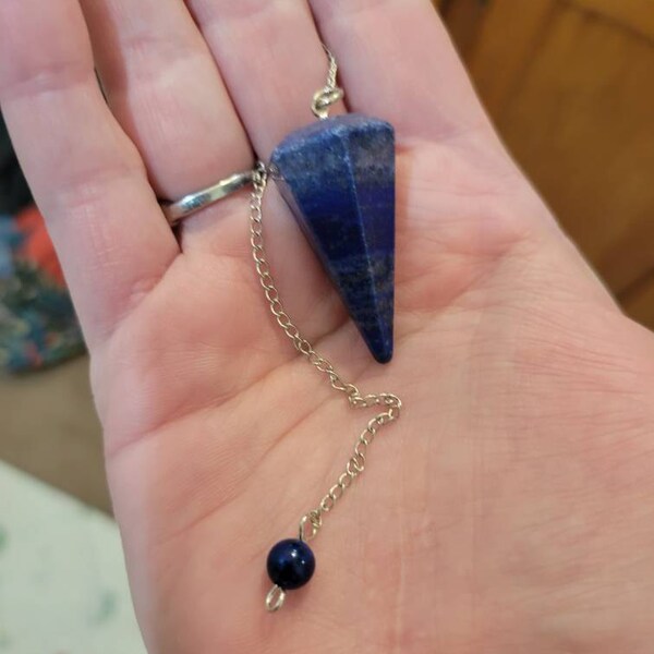 Blue Lapis Pendulum Crystal Pendulum Gemstone Pendulum Pendant Dowsing ...