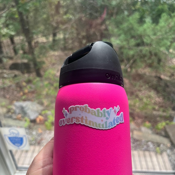 Probably Overstimulated Waterproof Retro Sticker - Etsy