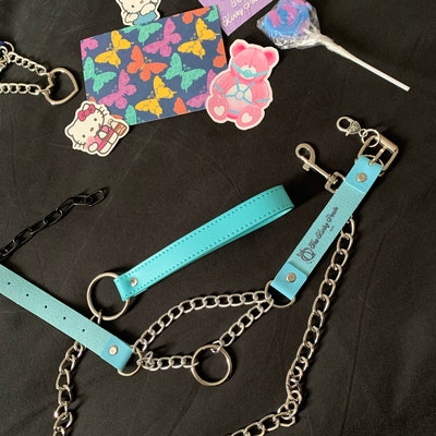 Chain Me up o-ring Vegan Leather Choker Collar / Kawaii Cosplay DDLG ...