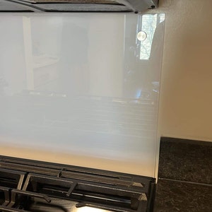 Glass Stove Backsplash, Kitchen Splashback Wall Panel Behind Cooker and ...