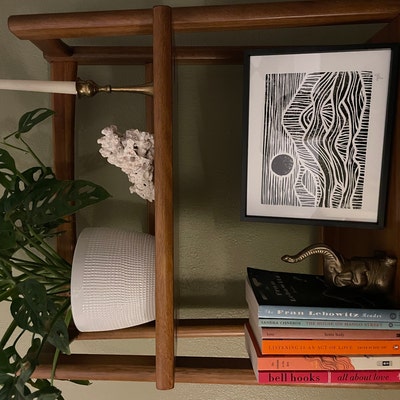 Moby Dick Print the Elusive White Whale Black Block Print Linocut ...