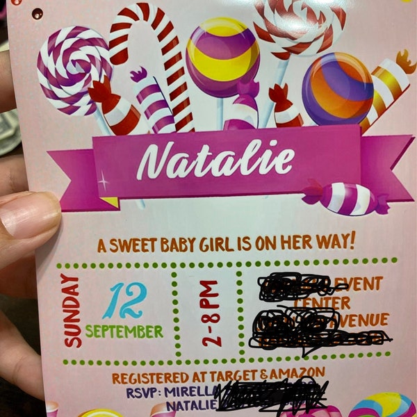 Editable Candyland Baby Shower Invitation, Sweet Shoppe Baby Shower ...