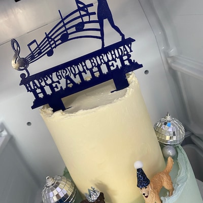 Personalised Acrylic Woman Solo Karaoke Singer Birthday Cake Topper ...