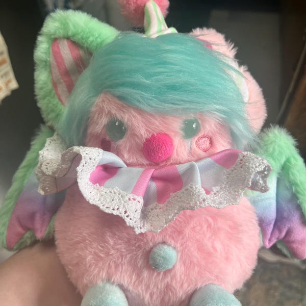 Instock Pomzy the Pom Pom Clown Bat Plush 20cm - Etsy