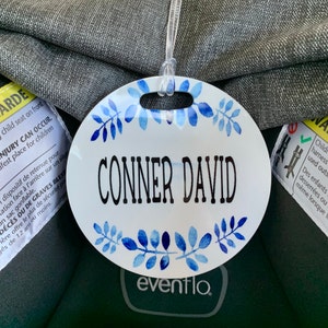Round Tag Personalized Sports Bag Tag Backpack Name Tag - Etsy