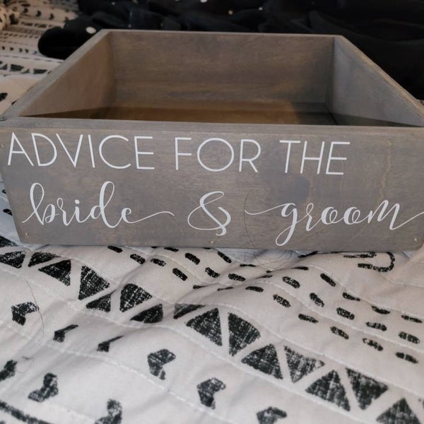 Wedding Advice for the Bride and Groom Box, Advice Well Wishes Love ...