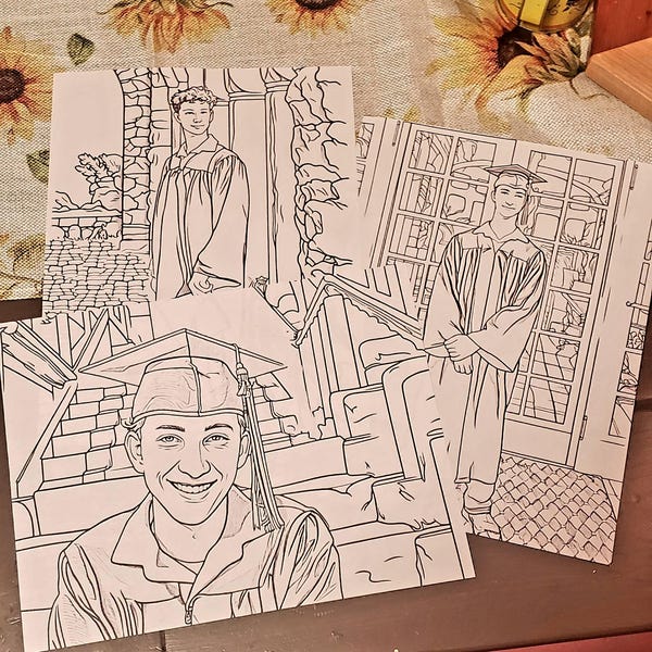 Custom Coloring Book Pages, Personalised Photo to Coloring Page ...