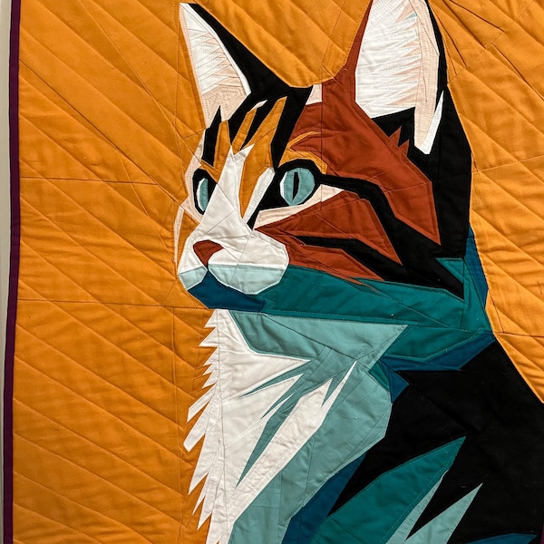 Cat Paper Piecing Pattern, Foundation Quilt (instant Download PDF) - Etsy