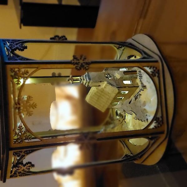 Christmas Lantern "church" Lasercut File - Lightburn, SVG, DXF - Etsy UK