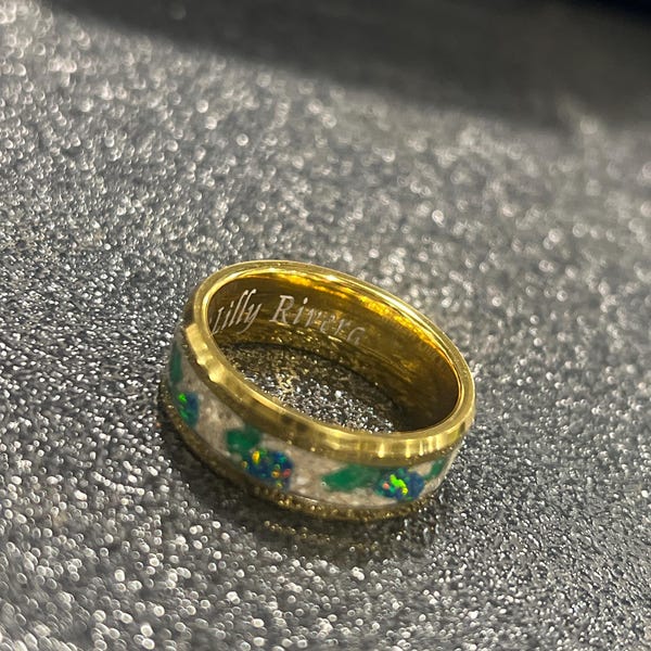 Custom Cremation Memorial Ring - Ash Ring - Pet Cremation - Remains ...