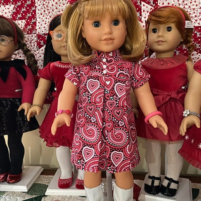 Vintage 1930s Era Doll Dress With Matching Hair Bow, 18 Inch Doll ...