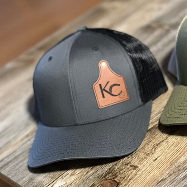 Your Custom Brand Leather Ear Tag Trucker Hat Personalized With Your ...