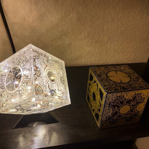 Hellraiser Puzzle Box Laser Engraved Night Light With Stand - Etsy