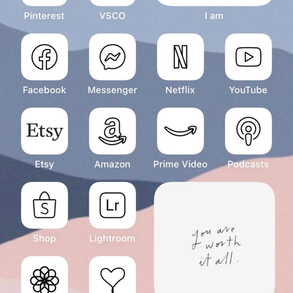 320 White App Icons PREMIUM Icon Pack for Aesthetic Light Ios Home ...