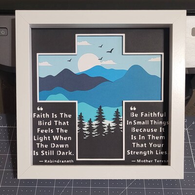 Spooky House Halloween 3d Shadow Box Template, Layered Paper Cut ...