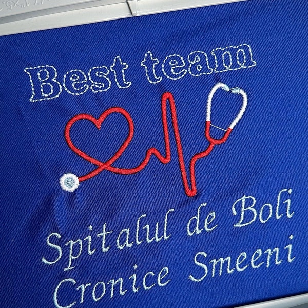 Heartbeat Stethoscope Embroidery Design, Doctor Embroidery Designs ...