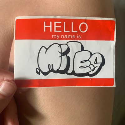 Hello, My Name is Miles Holographic Sticker - Etsy
