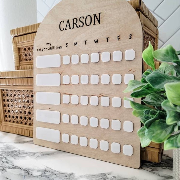 Weekly Responsibilities Dry Erase Sign SVG Laser File Cut Digital File ...