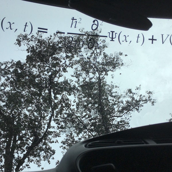 Schrödinger's Cat Equation Vinyl Bumper Sticker. Flaunt Your Inner Nerd ...