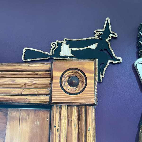 Halloween Door Corner Sign, Witch Halloween Decor, Halloween Witch Sign ...