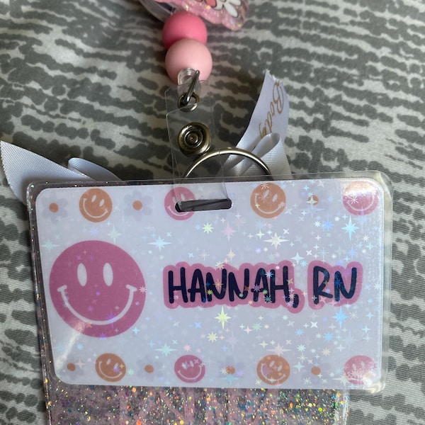 Custom Nurse Badge Name Tag/ Badge Buddy/ Badge Reel Name Card/ Badge ...