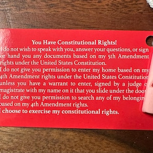 RED CARD ~ 50, 100, 250 Know Your Rights Cards ~ Tarjeta Roja ~spanish ...