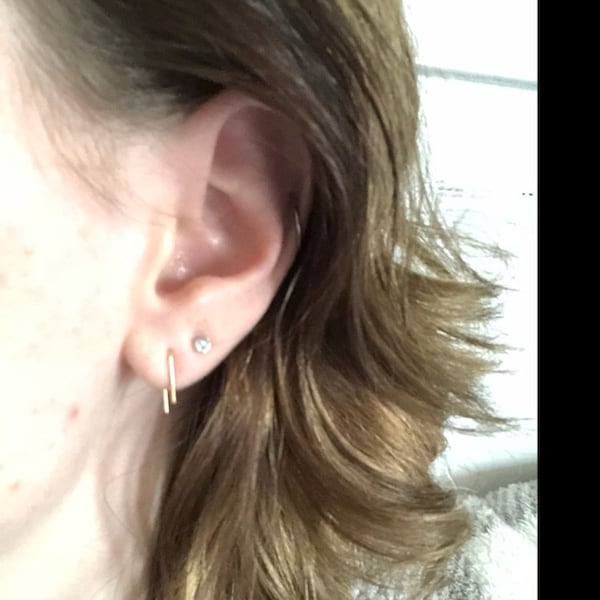 Small Threader Earrings - Gold Filled Earrings, Sterling Silver ...