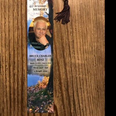 Personalized Memorial Bookmarks, Funeral Favors, Custom Bookmark MPB3 ...
