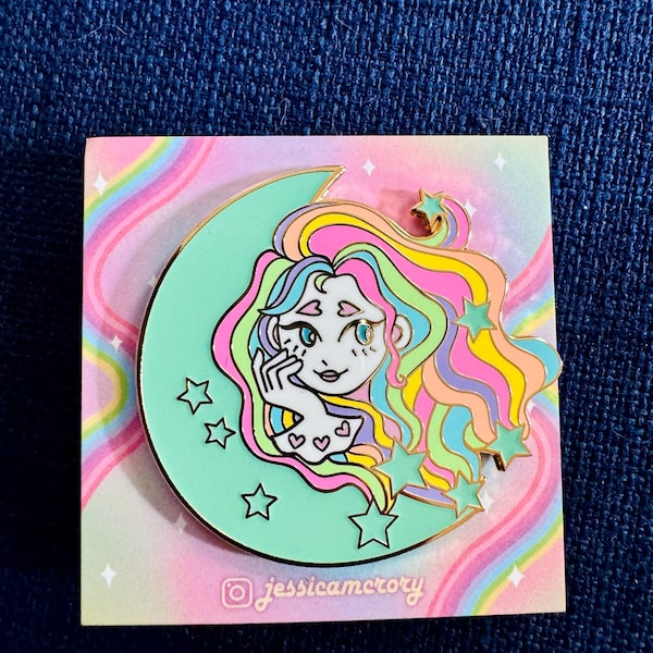 Glow in the Dark Starlite Starbrite Hard Enamel Pin | Celestial Magical ...