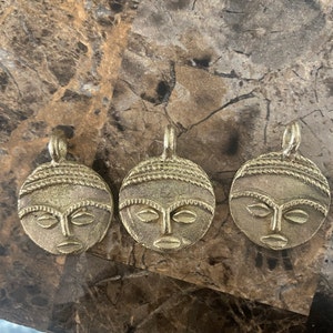 African Metal Mask, Ashanti Brass - Etsy