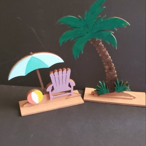 DIY Beach Standing Pieces Beach Village Beach Wood Blank Kit Wood Palm ...