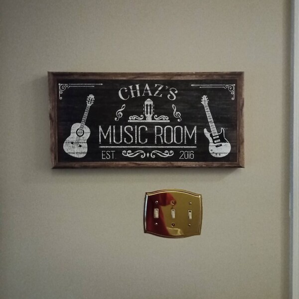 Personalized Music Room Sign, Custom Music Studio Signs, Gifts for Him ...