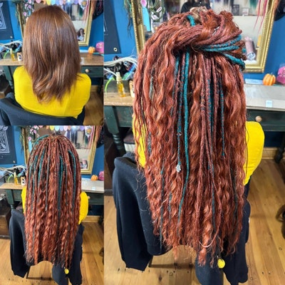 Boho Dreadlocks With Loose Hair black/purple/whitevideo Tutorials and ...