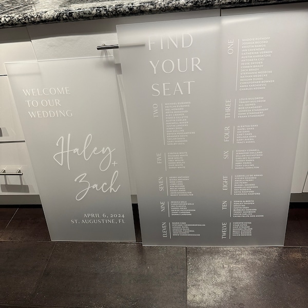 Seating Chart Sign Wedding Welcome Sign Wedding Bundle Signs Reception ...